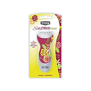 Schick Hydro Silk Effects Plus Razor with 2 Refill Blades (Pack of 3) (Colors and styles may vary)