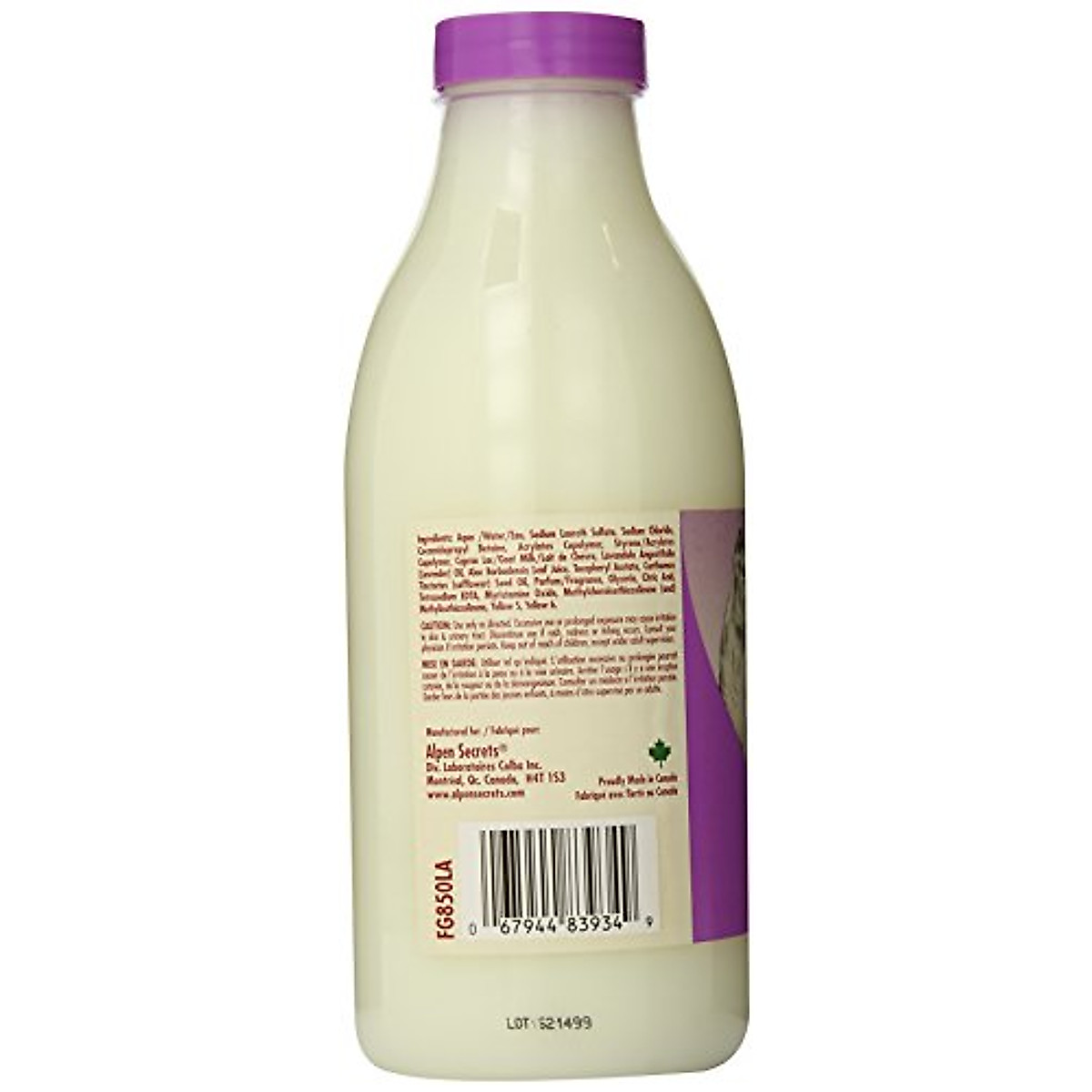 Alpen Secrets Goat Foaming Milk Bath with Lavender Oil, 28.7 Fl Oz (Pack of 2)