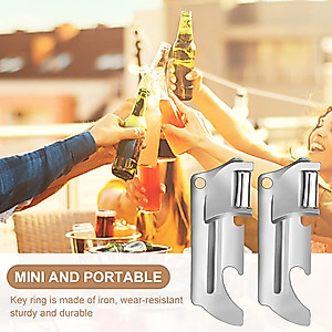 32pcs Camping Can Opener Travel Can Opener with Key Ring, Portable Stainless Steel Can Opener for Travel, Barbecue(size:32pcs)
