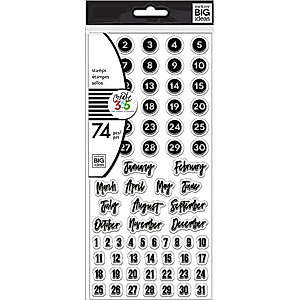 me & my BIG ideas The Happy Planner 74 Clear Dates Stamps CLS-05