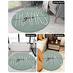 Thanks Fall Area Runner Rug for Bedroom Living Room Bathroom Kitchen Hallway Office,Washable Fluffy Patio Carpet Outdoor Indoor Bath Door Desk Floor Mat,Happy Thanksgiving Harvest Autumn Holiday 3FT