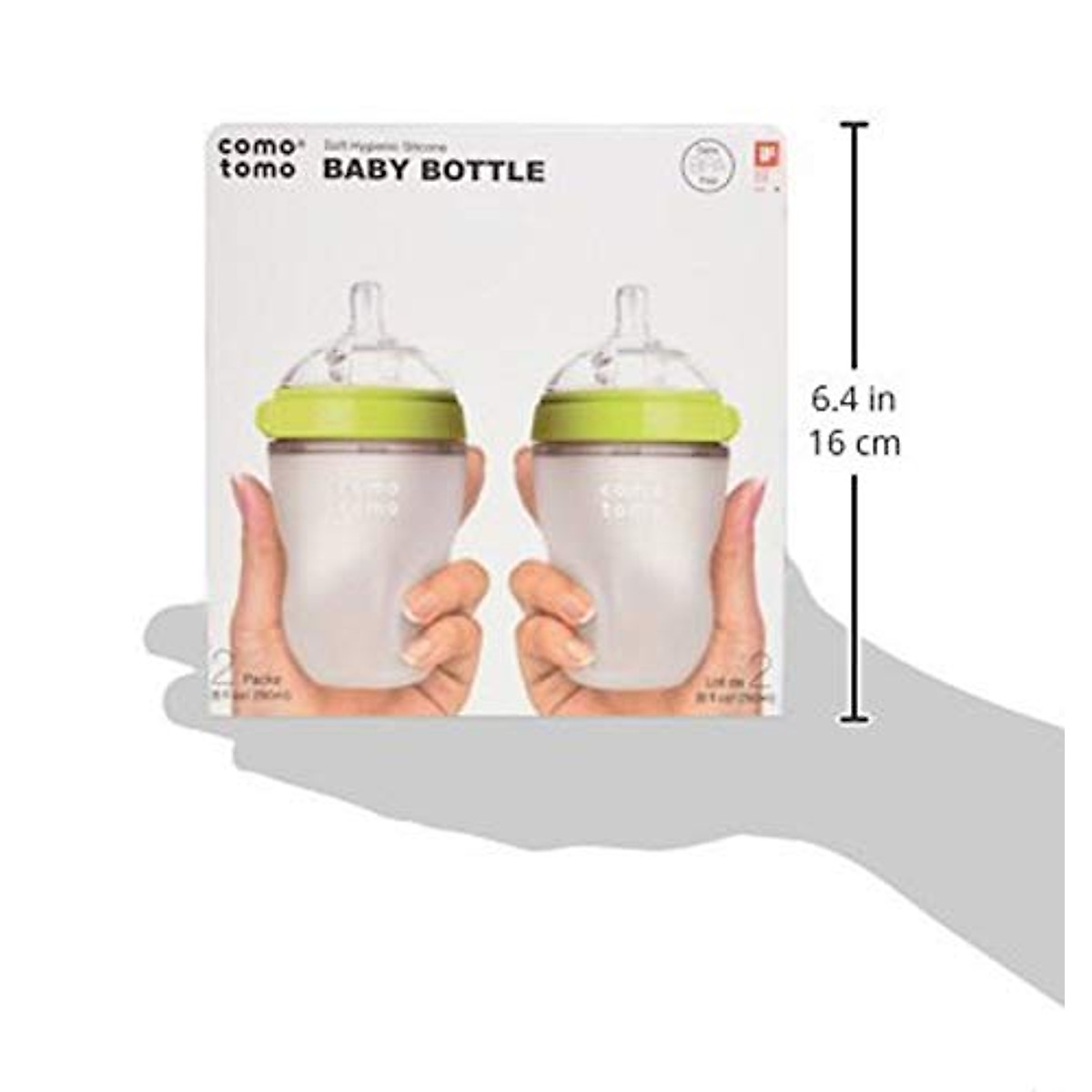 Comotomo Natural Feel Baby Bottle, 4 Pack