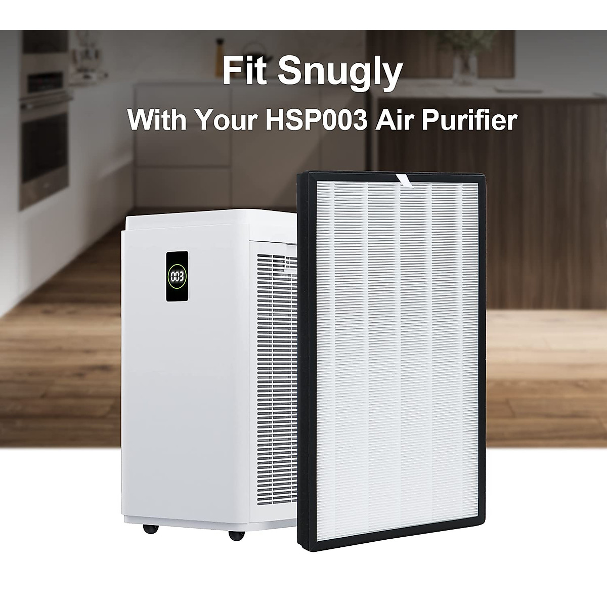 FCFMY Replacement Filter For HSP003 Dual Filtration HEPA Air Cleaner Purifier,2-in-1 Filter Includes H13 True HEPA & Activated Carbon Filter,Pack-of-2