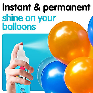 8 oz Balloon High Shine Spray for Latex Balloons - Balloon Spray Shine for an Elegant Hi Gloss Finish in Minutes - Specially Formulated Balloon Glow Spray Made in USA