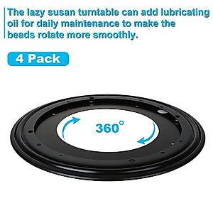 DIRBUY 4PCS 12inch Lazy Susan Hardware - Lazy Susan Bearing Turntable Bearing - Heavy Duty Lazy Susan Base for Kitchen, Restaurant, Rotating Table