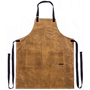 Readywares Waxed Canvas Grilling Apron, Heavy Duty Chef Apron For Men and Women, Versatile, Durable, and Looks Great
