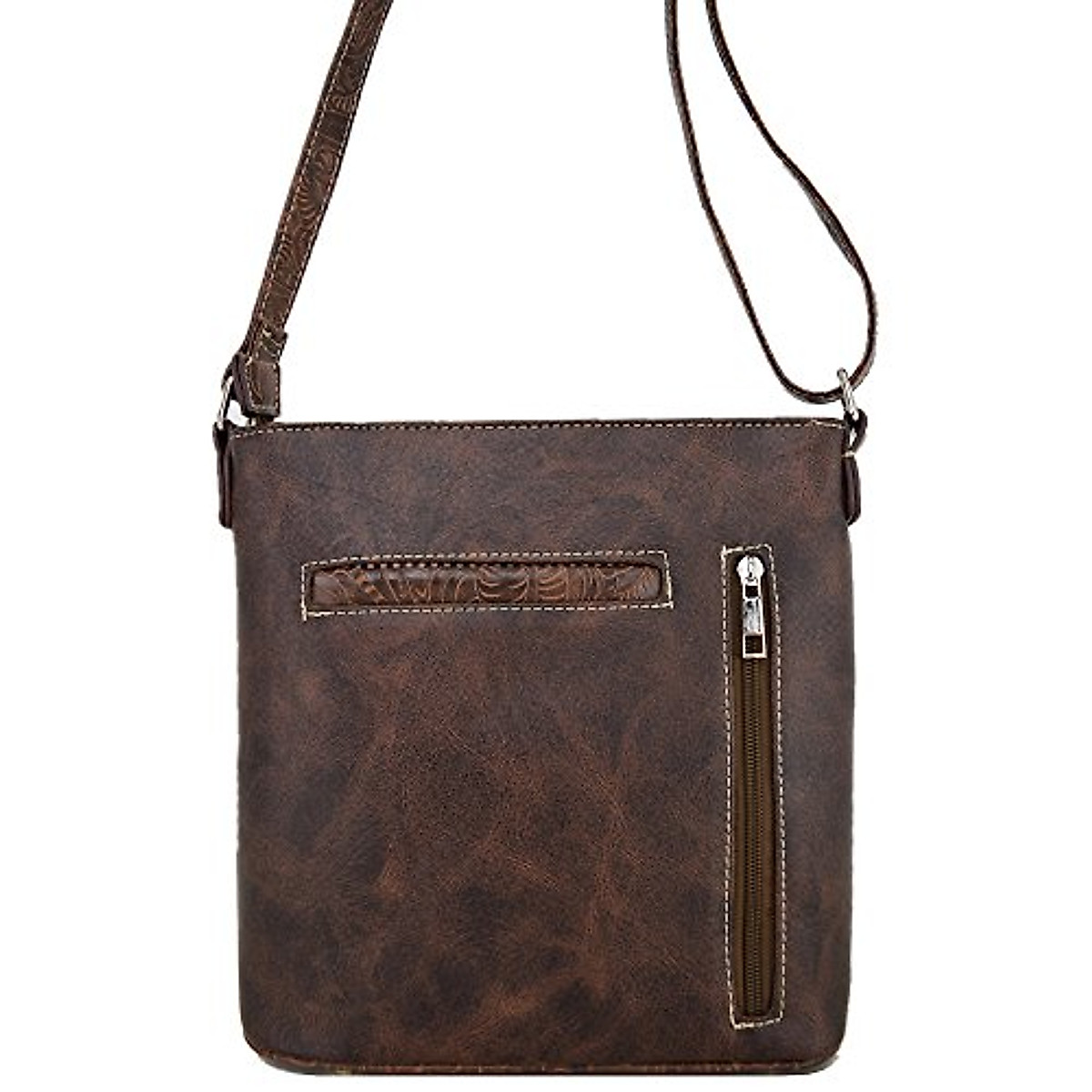 Western Cowgirl Style Horse Cross Body Handbags Concealed Carry Purses Country Women Single Shoulder Bag (Coffee)