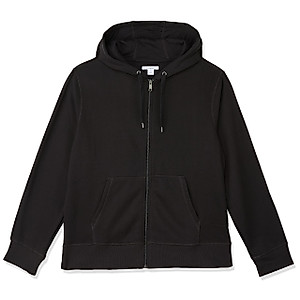 Amazon Essentials Men's Full-Zip Fleece Hoodie (Available in Big & Tall), Black, Medium