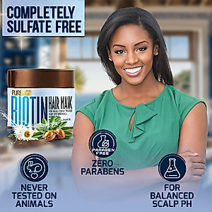 Biotin Hair Mask - Deep Conditioner with Collagen and Keratin for Dry, Damaged and Curly Hair - Fine Conditioning Moisturizer Treatment for Strengthening - Hydrating Care Products for Women and Men