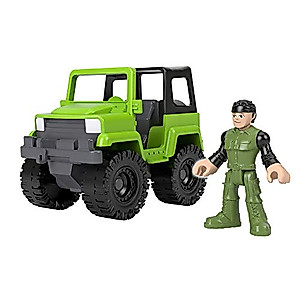 Fisher-Price Imaginext Beach Buggy, Push-Along Vehicle and Character Figure Set for Preschool Kids Ages 3-8 Years