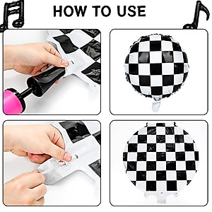 50s Party Decorations - Music Birthday Party Supplies Backdrop Banner- Paper Dinner Dessert Plates Tinsel Curtains Tablecloth Balloons 50's Music Theme Birthday Party Decorations Party Favors