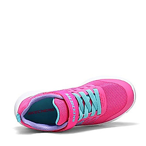 Skechers Girls Microspec-Bold Delight Sneaker, Hot Pink, 2 Little Kid