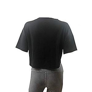 LIGHTEST Cropped TEE with Expression - Black (8)
