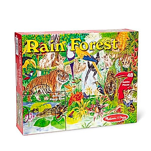 Melissa & Doug Rainforest Floor Puzzle (48 pcs, 2 x 3 feet) - FSC Certified