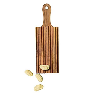 Tablecraft 11085 Gnocchi Rolling Board, 9.38-inch Length, Acacia Wood