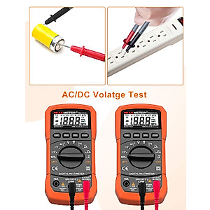 Auto-Ranging Digital Multimeter, AC/DC Amp Ohm Voltage Test Meter with Resistance, Continuity, Capacitance, Frequency and Diode Test; Multi Tester with Backlit Display, Data Hold and NCV