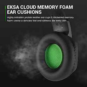 EKSA Fenrir S Gaming Headset with Microphone, Noise Cancelling Mic, Comfortable Ear Pads, 50 mm Drivers, RGB Light, One Key Control, Gaming Headphones for PC, Xbox, PS4, PS5, Switch, Controller