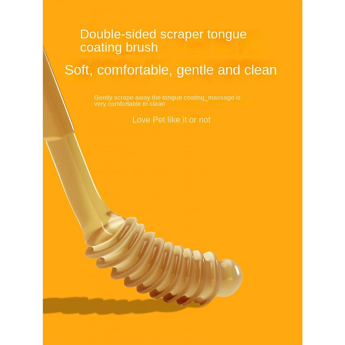 Weiara Toothbrush for Dogs，No Damage to Gums Soft Silicone Cat Toothbrush 2PCS (Tongue Brush + Toothbrush Set) Puppy Toothbrush Cleans Teeth Stains Easily - for Small, Medium and Large Pets