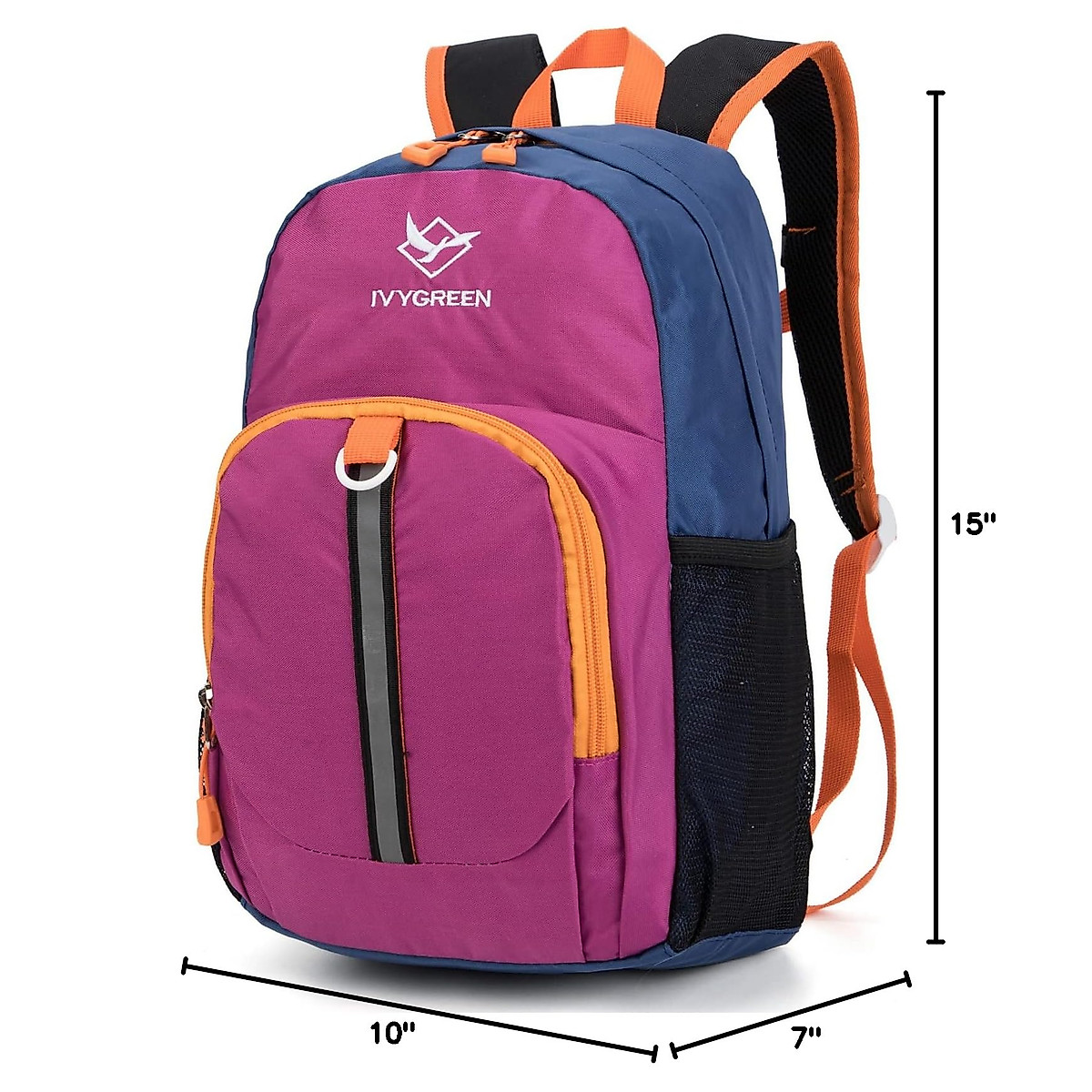 IVYGREEN Little Kids Hiking Backpack, Toddler Backpack for Boys or Girls, Ideal for a Day Outdoor Adventures (Purple, Toddler - Small)