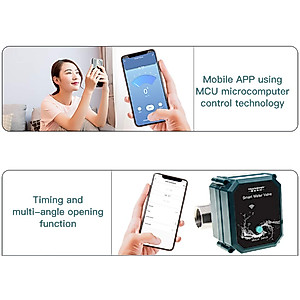 Smart Water Valve WIFI Remote Control Faucet Timer for Hose Compatible with Alexa, Google Home and Siri (WIFI, DN15(1/2"))