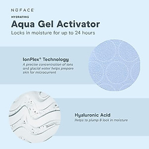 NuFACE Aqua Gel Activator. Extra-Large Lightweight, Hydrating Activator to Conduct Microcurrent, 10 Fl Oz