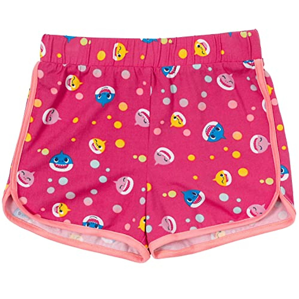 Pinkfong Baby Shark Toddler Girls Graphic T-Shirt Tank Top Leggings Dolphin Shorts 4 Piece Outfit Set 2T