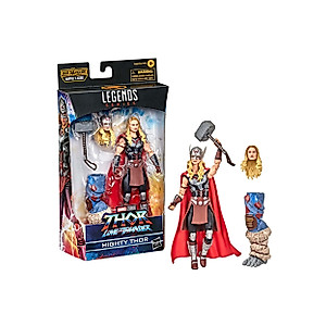 Marvel Legends Series Thor: Love and Thunder Mighty Thor Action Figure 6-inch Collectible Toy, 4 Accessories, 1 Build-A-Figure Part