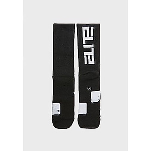 Podinor Elite Basketball Crew Socks for Men and Women, Cushion Performance Athletic Black Basketball Socks