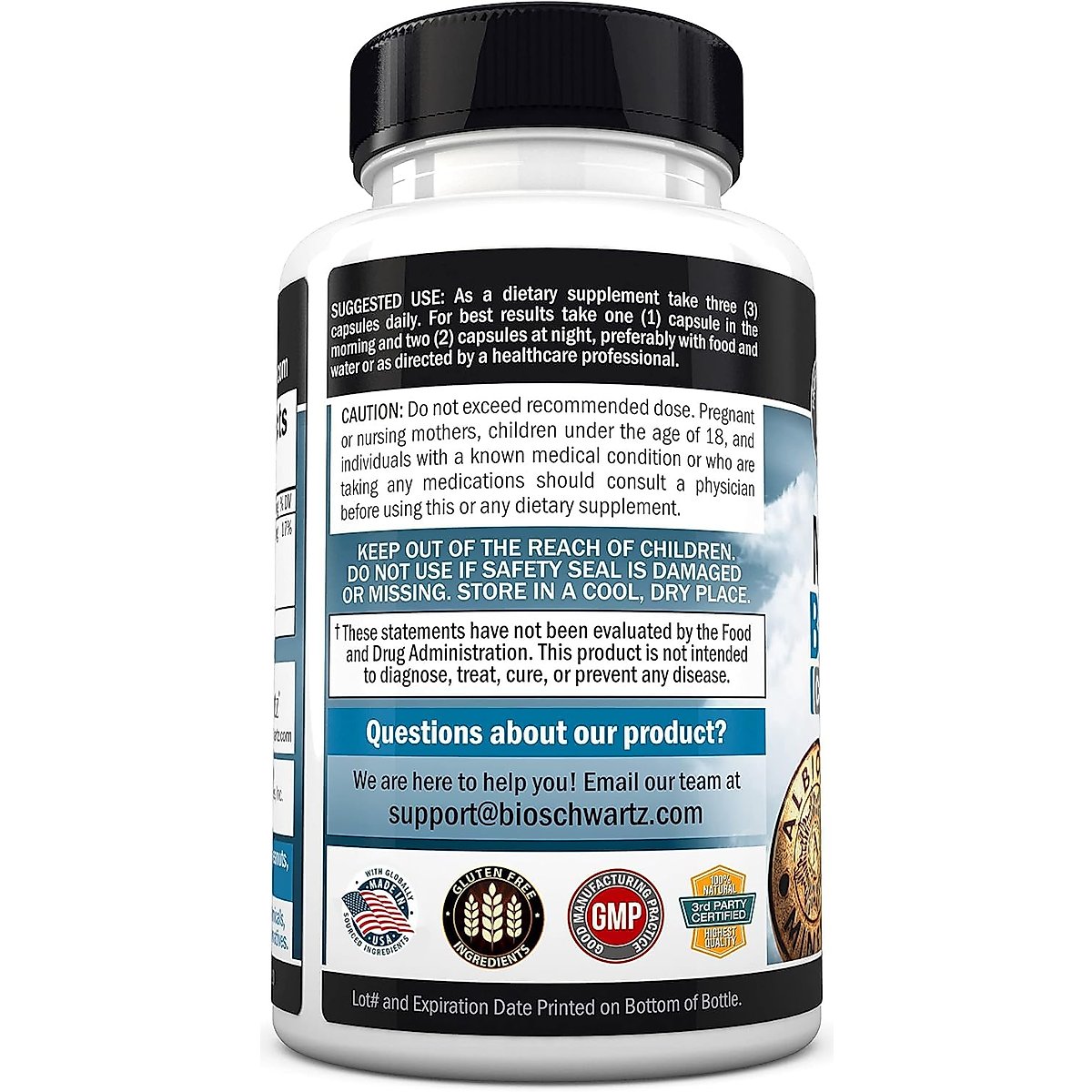 Magnesium Bisglycinate 100% Chelate No-Laxative Effect - Maximum Absorption & Bioavailability, Fully Reacted & Buffered - Healthy Energy Muscle Bone & Joint Support - Non-GMO Project Verified - 90 ct