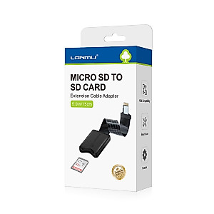LANMU Micro SD to SD Card Male to Female Extension Cable Adapter Compatible with Ender 3 Pro/Ender 3/Ender 3 V2/Ender 5/Monoprice Mini/Anet A8 3D Printer/Raspberry Pi (5.9in/15cm)