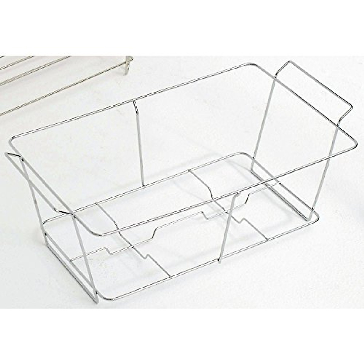 Chafer Stand Wire Full Size Chrome Finish Economy - 22 3/4"L x 12 1/2"W x 9"H