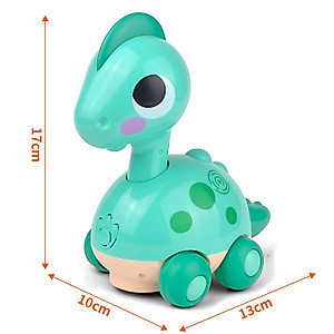Kidpal Baby Toys 6 to 12 Months, Dinosaur Baby Boy Toys for 6 Month Old Boy Toys 12-18 Months with Music/Light Crawling Toys, Touch & Go Toddler Tummy Time Toys for 1 2 Year Old Boy & Girl Gifts