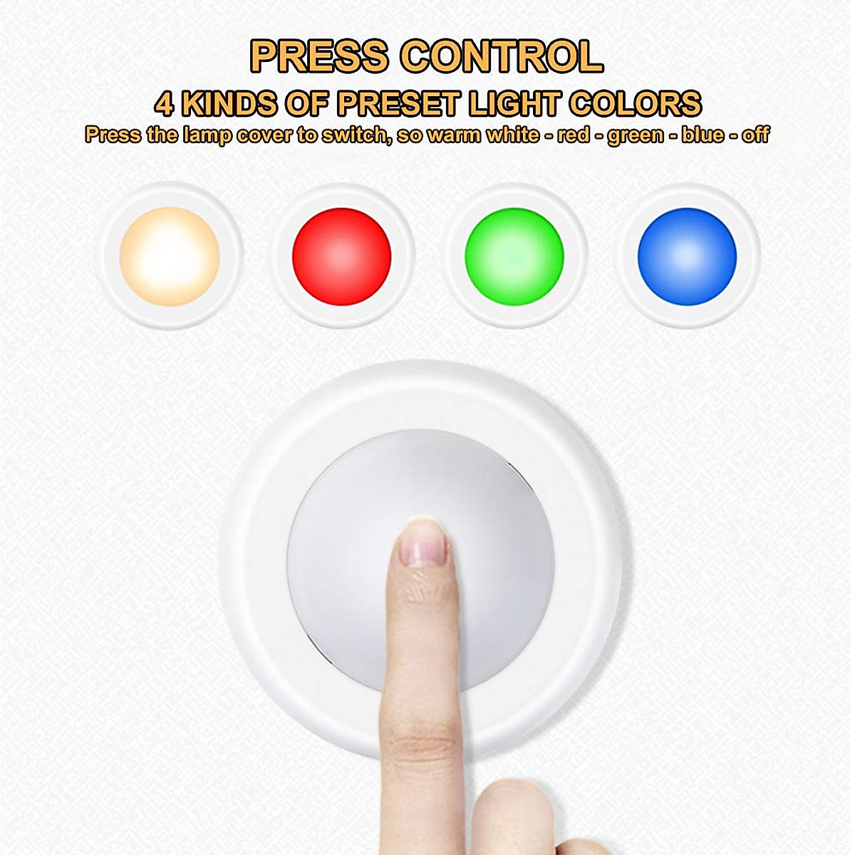 SIXDEFLY Wireless 16 Color Changing LED Puck Light 12 Pack LED Under Cabinet Lighting Closet Light Battery Powered Night Lights with Remote Control Dimmer & Timing Function