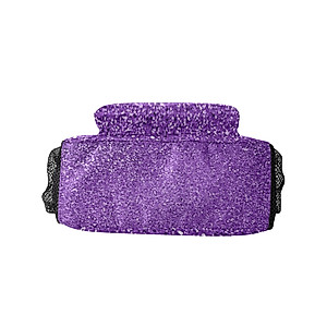 SunFancy, Purple Glitter Personalized School Backpack for Kid-Boy /Girl Primary Daypack Travel Bookbag, K10255, 12.2In(L)x5.9In(W)x16.5In(H)