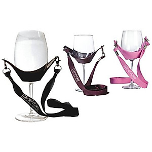 Wine Glass Holder"WineYoke" Hands Free Wine Glass Lanyard Necklace Set of 3