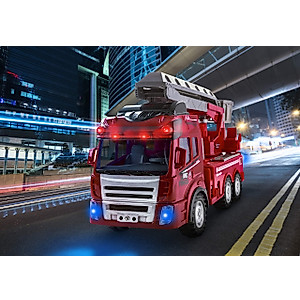 Advanced Play Fire Truck Toy Remote Control with Lights and Sounds Extending Rescue Ladder Fire Engine Toys for Boys and Girls Kids Toddlers Ages 3 and Up