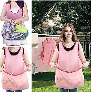 Portable Clothes Drying Apron, 2024 New Portable Clothes Drying Air Clothes Apron, Home Outdoor Sleeveless Laundry Apron (Color-A)