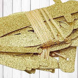 The Beginning Of A New Chapter Banner, Baby Shower, Graduation, Retirement, Farewell, Wedding Decorations, Gold Glitter