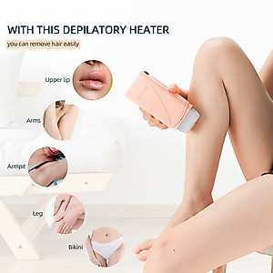 foreverLily Upgrade Wax Warmer for Hair Removal, Roll On Wax Heater, Depilatory Wax Warmer Machine for Men Women, New Dual Heat-conducting Plates