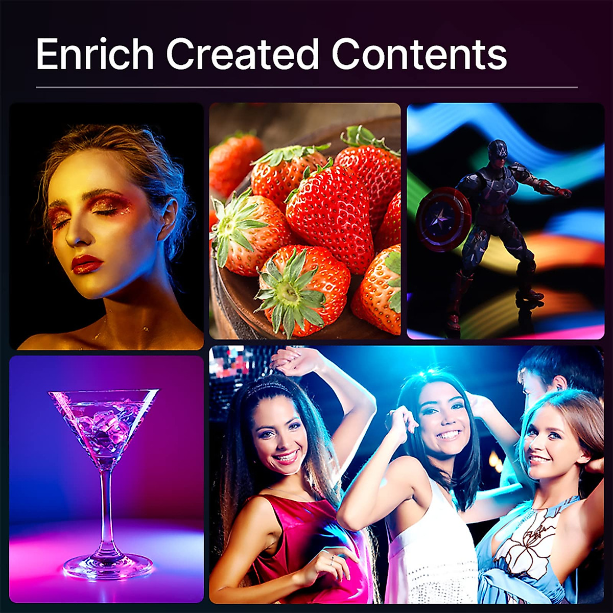 ULANZI VL49 Pro RGB Video Light, Mini Rechargeable LED Camera 360° Full Color Portable,2500-9000K Dimmable LED Panel Lamp w LCD Display,Photography Lighting Support Magnetic Attraction