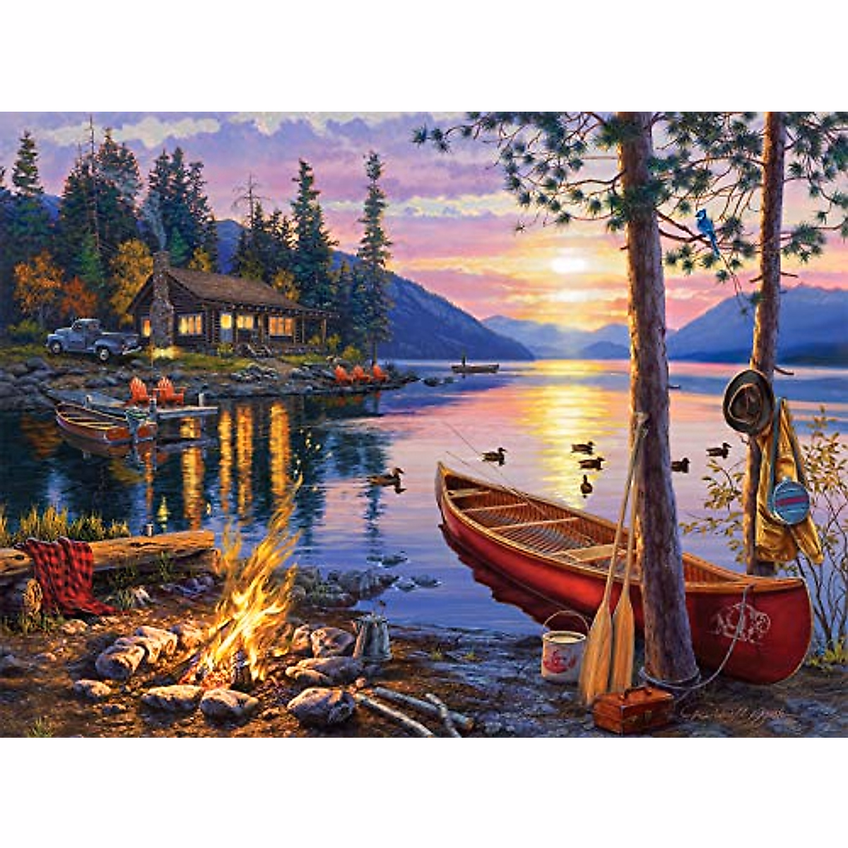 Buffalo Games - Darrell Bush - Canoe Lake - 1000 Piece Jigsaw Puzzle