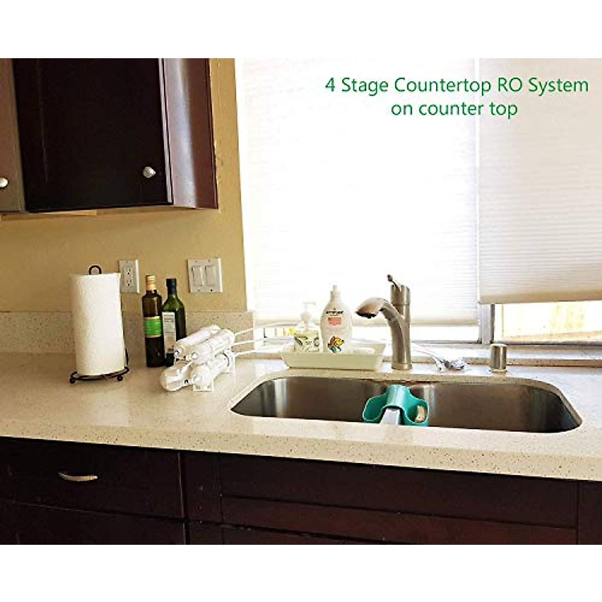 4 Stage Countertop Reverse Osmosis Water Purification System, 100 GPD