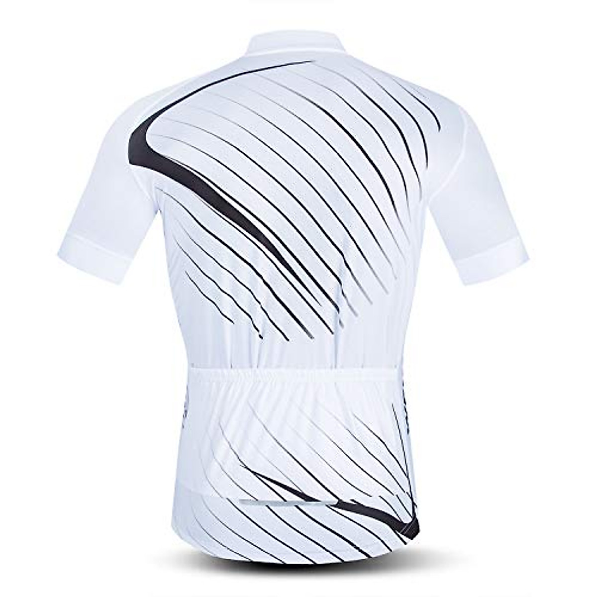 Weimostar Cycling Jersey Men Short Sleeve Bike Shirt with Pockets Bicycle Clothing White Size XXL