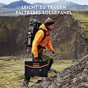 200W Portable Solar Panel for Jackery/BLUETTI/ECOFLOW Power Station, 18V Solar Panel, IP65 Waterproof Solar Panel kit with 2 USB QC + 1 PD + MC4 Output