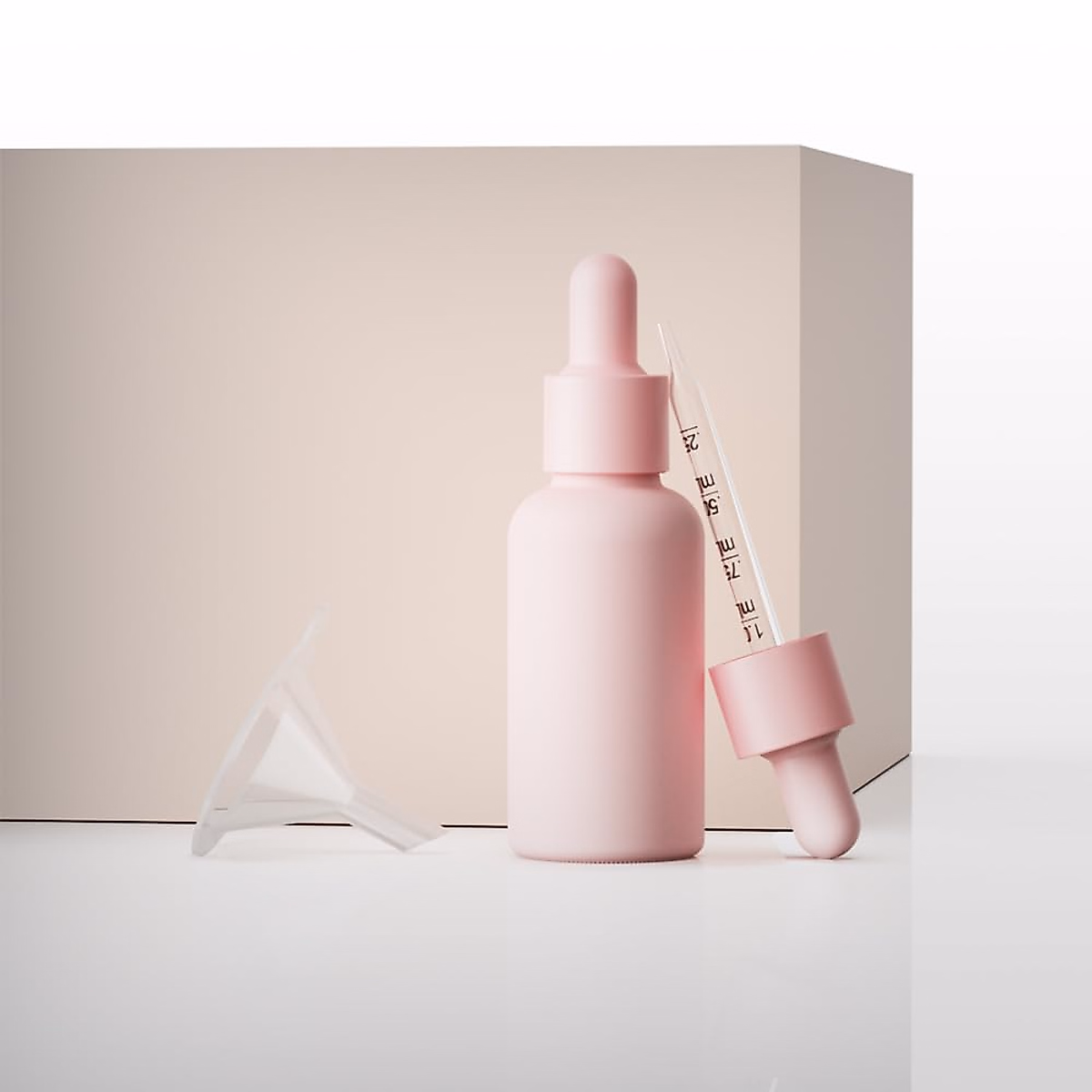 Jagolain 1oz 24pack Pink Glass Dropper Bottle Glass Bottles Empty with Funnels, 30ml Eye Dropper Bottles for Essential Oils, Cuticle Oils, Body Oils, Tincture Bottles (24pack pink)