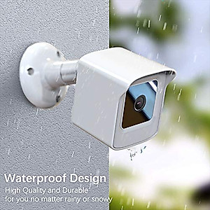 PEF Mount for All-New Wyze Cam V3 ONLY, Weatherproof Protective Cover and 360 Degree Adjustable Wall Mount Solid Housing for Wyze V3 Outdoor Indoor Smart Home Camera System (White, 1 Pack)