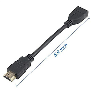 MYUANGO HDMI Male to Female Extender Cable Short HDMI Extender Convenient for Fire TV Stick, Google Chrome Cast, Roku Stick, HDTV, Laptop and PC