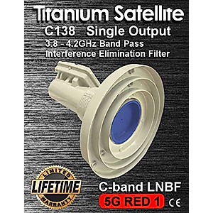Titanium Satellite C-Band LNBF C138-5g Interference Filter 3800-4200MHz Band Pass with Single Output