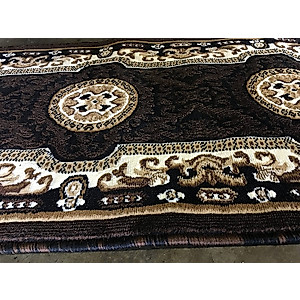 YHSF Traditional Floral Area Rug - Rugs for Living Room, Bedroom, Entryway, Dining Room, Kitchen Rugs Non Slip Washable Carpet Rug - Easy Clean Colorful Flower Rug - Black, 2 ft x 7 ft