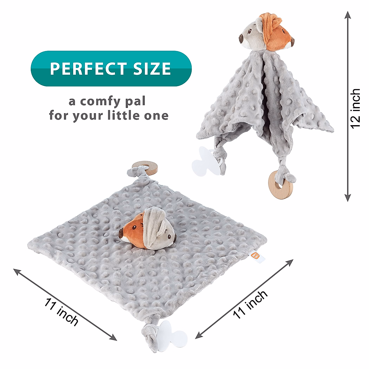 Donty-Tonty Baby Blanket with Stuffed Animals Easter Baby Gift -Security Snuggle Blanket Lovie Soft Lovey Plush Toy for Babies, Infant, Newborn, Toddler, Baby for Girls and Boys